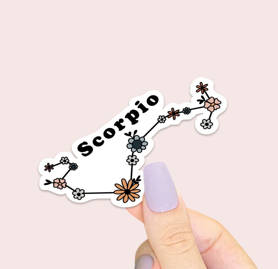 Scorpio Zodiac Sticker Zodiac Art Astrology Sticker Etsy