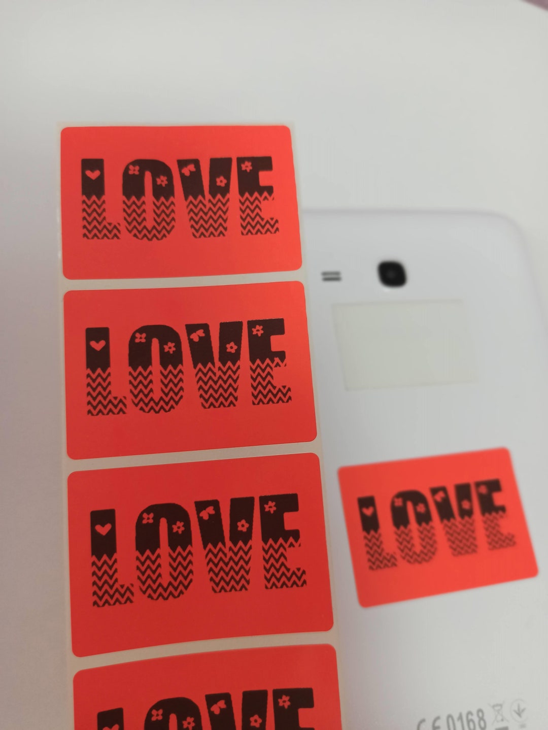 LOVE Red Stickers 250 Pcs Love Words Sticker Love Sticker 100-200 Pack ...