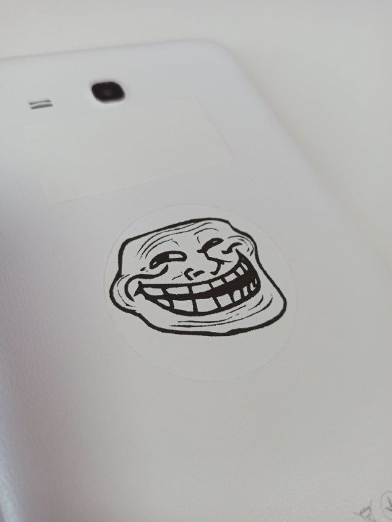 Pack Stickers TROLL FACE MEME 50-500 Gag Prank Sticker Face Meme Decal ...