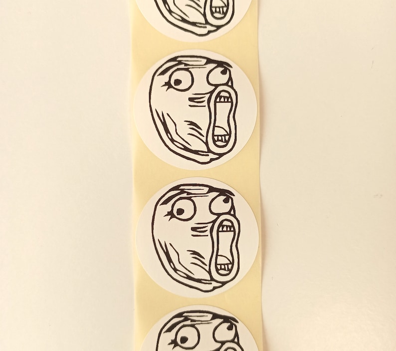 Pack Stickers MEME LOL 50-500 Gag Prank Sticker Face Meme Decal ...