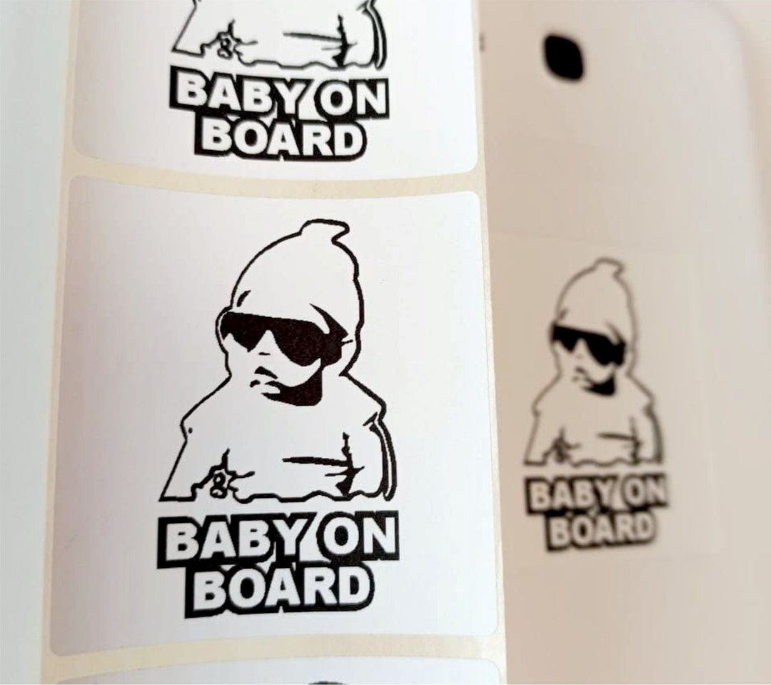 Baby on Board Sticker 50 Pack Decal Child Safety Funny Decals Baby on ...