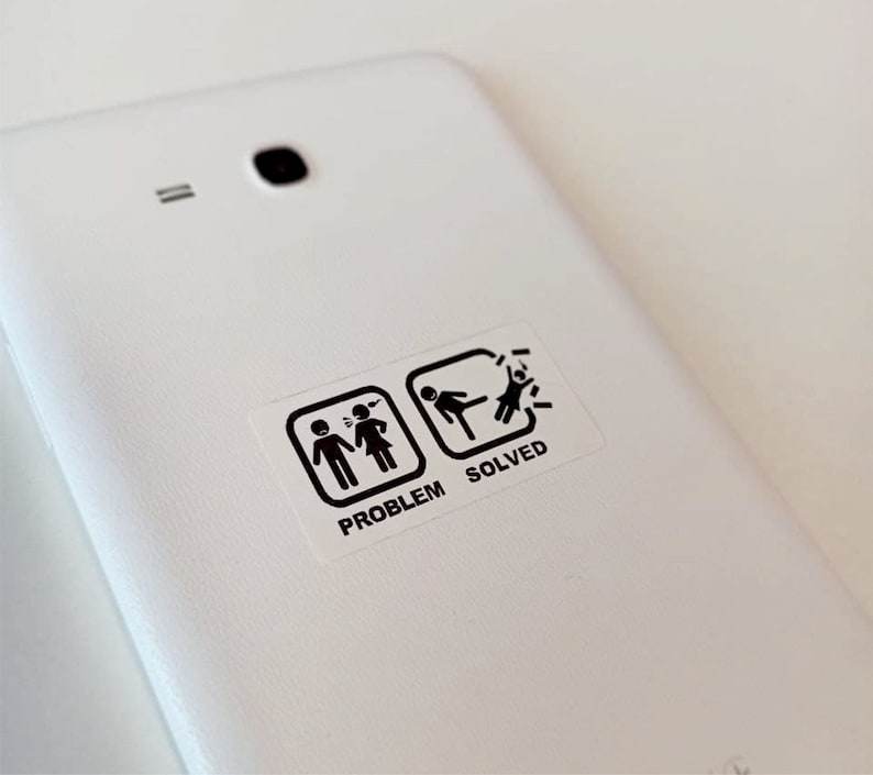 Problem Solved 500 Pack Sticker Joke Sticker Man's - Etsy