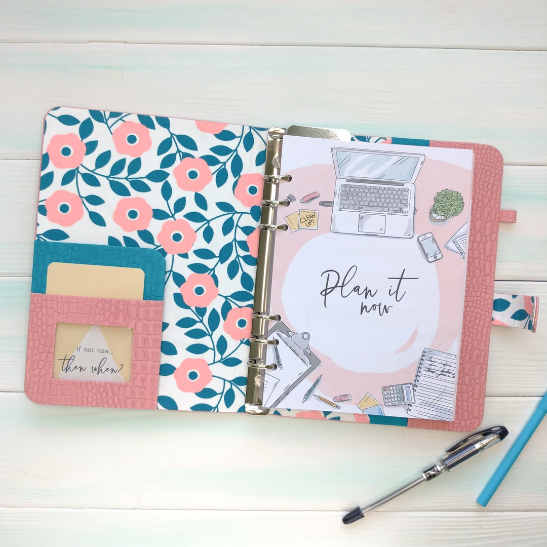 PERSONALIZED Pink A5 Planner Binder Business A5 Planner - Etsy