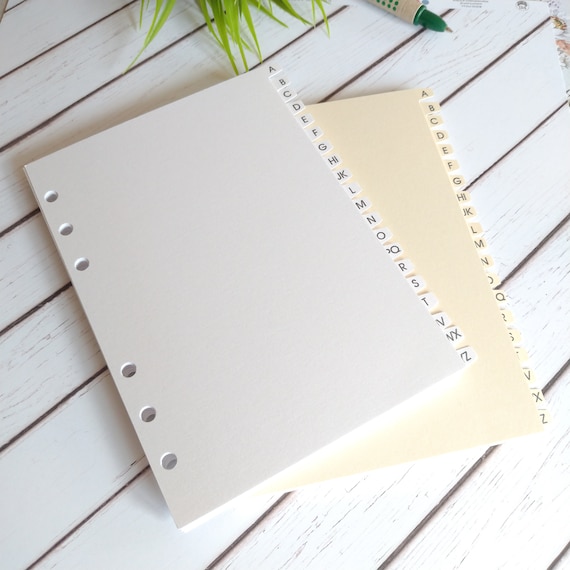 Alphabet Dividers Personalized A-Z Planner Dividers | Etsy