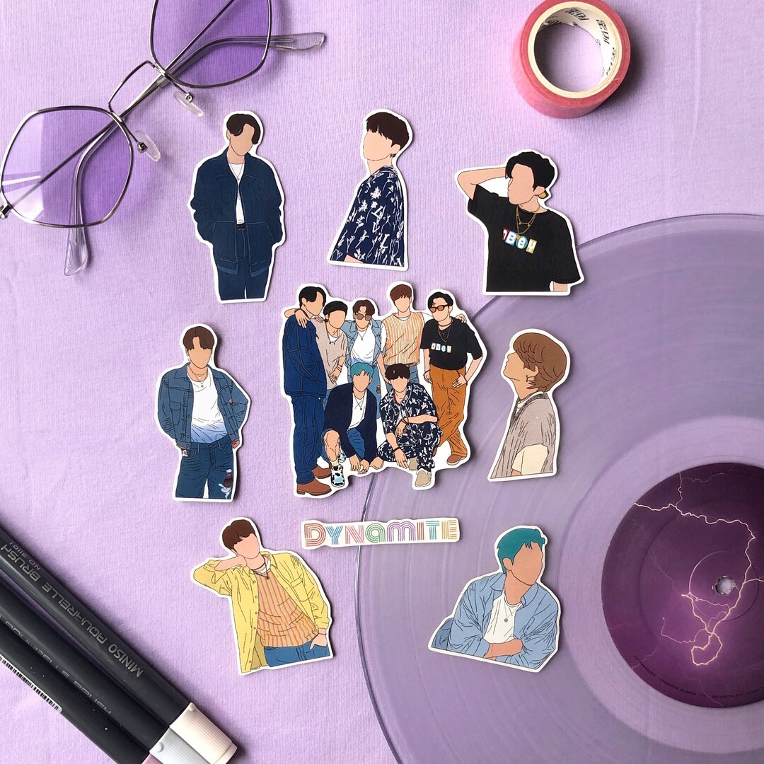 BTS Dynamite Sticker Set - Etsy