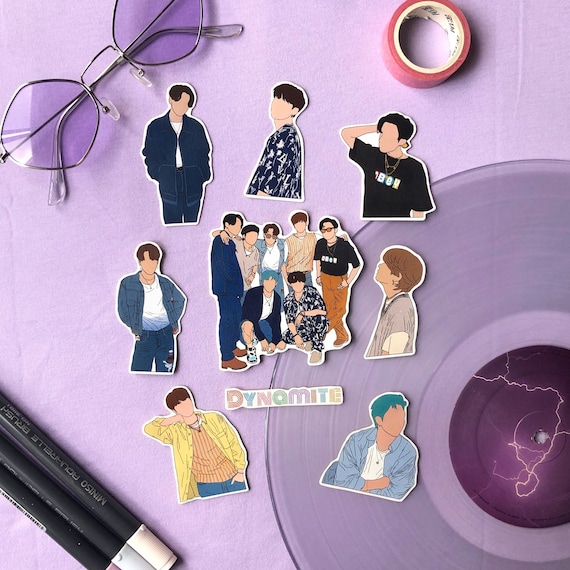 BTS Dynamite Sticker Set | Etsy