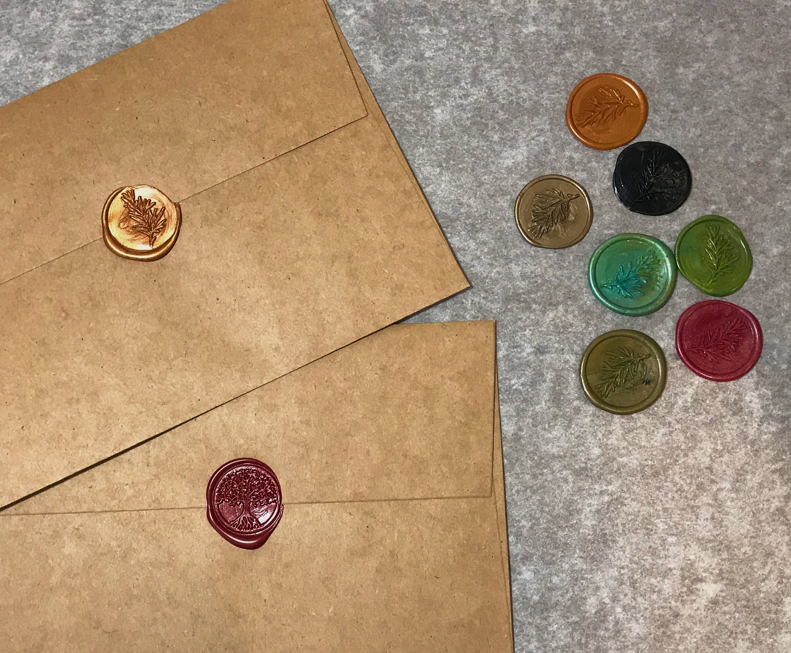 Custom/personalized Hand Typed Card With Wax Seal and Vintage Stamps - Etsy