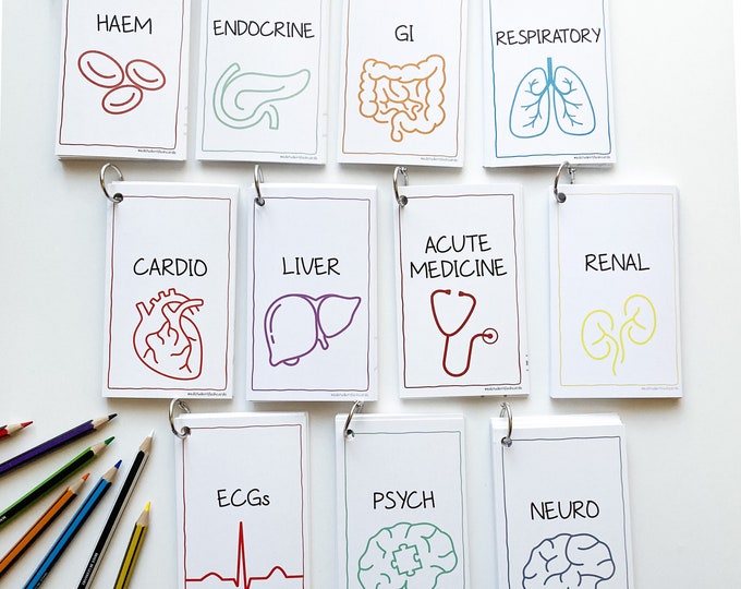 Medicine Study Flashcards Bundle - Etsy