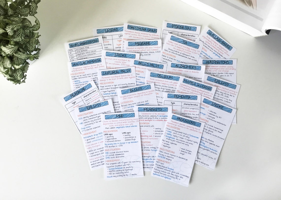 Medicine Study Flashcards Bundle PDF - Etsy Canada