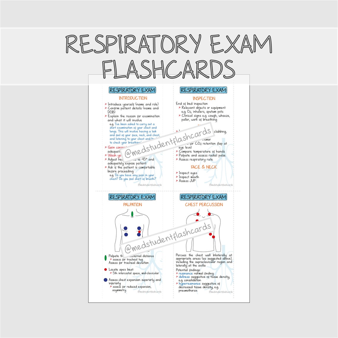 Respiratory Examination osce/clinical Exam PDF - Etsy