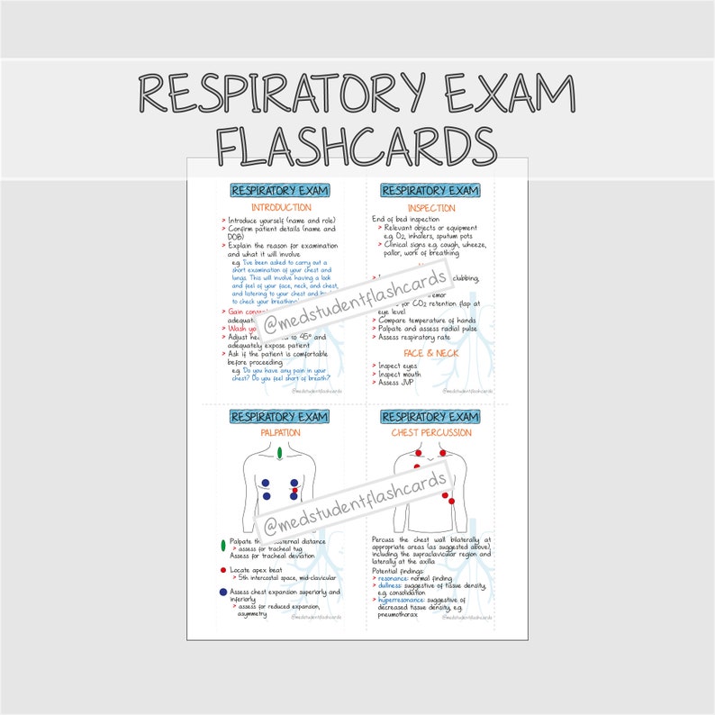 Respiratory Examination Osce Clinical Exam Pdf Etsy