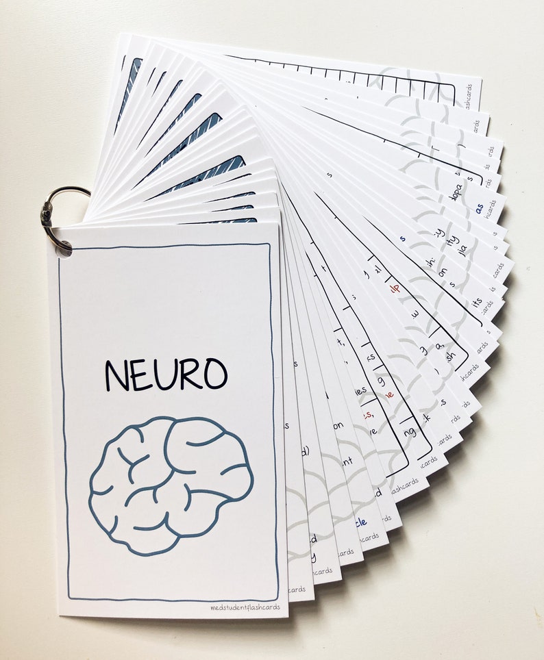 Neurology Medicine Flashcards - Etsy UK