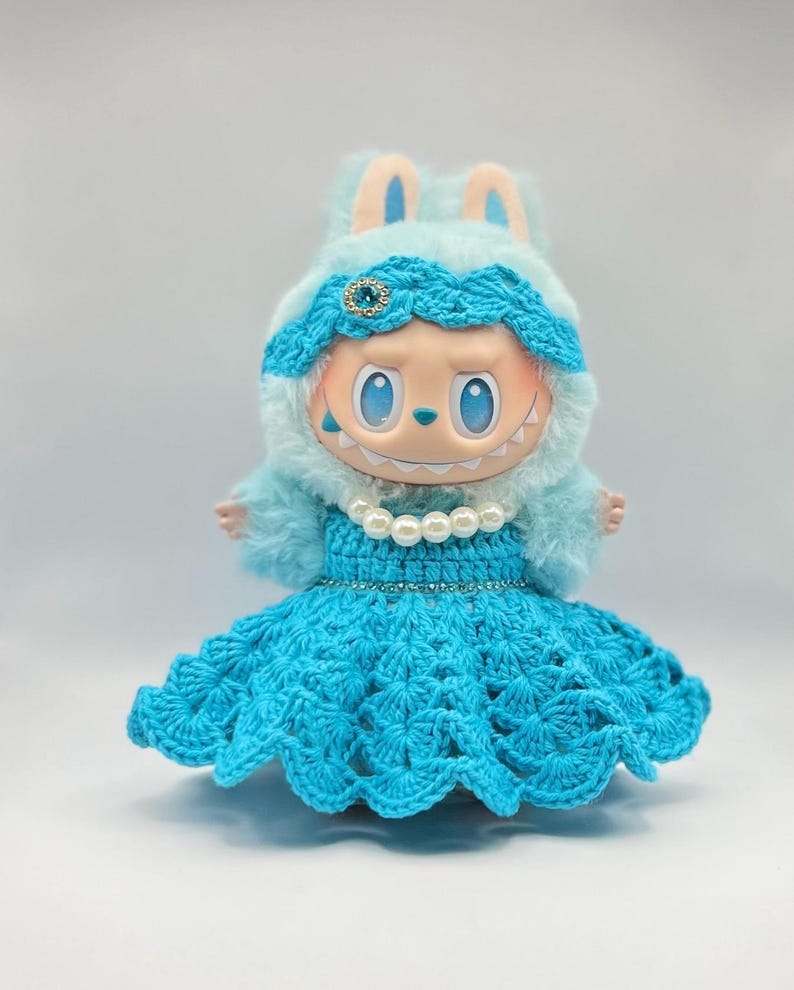 Handmade Crochet Outfit for Labubu | Pop Mart the Monsters Fashion ...