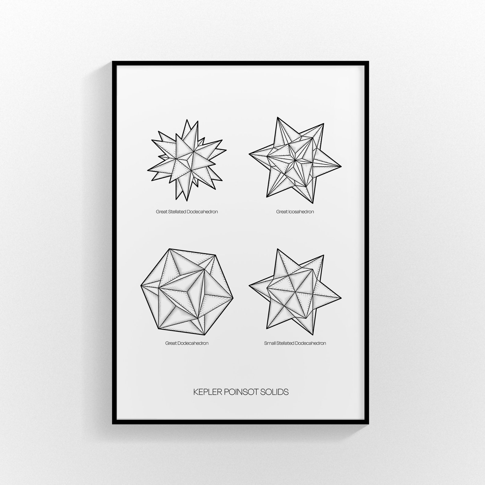 Kepler Poinsot Solids Polyhedra Geometric Print on High Quality Fine ...