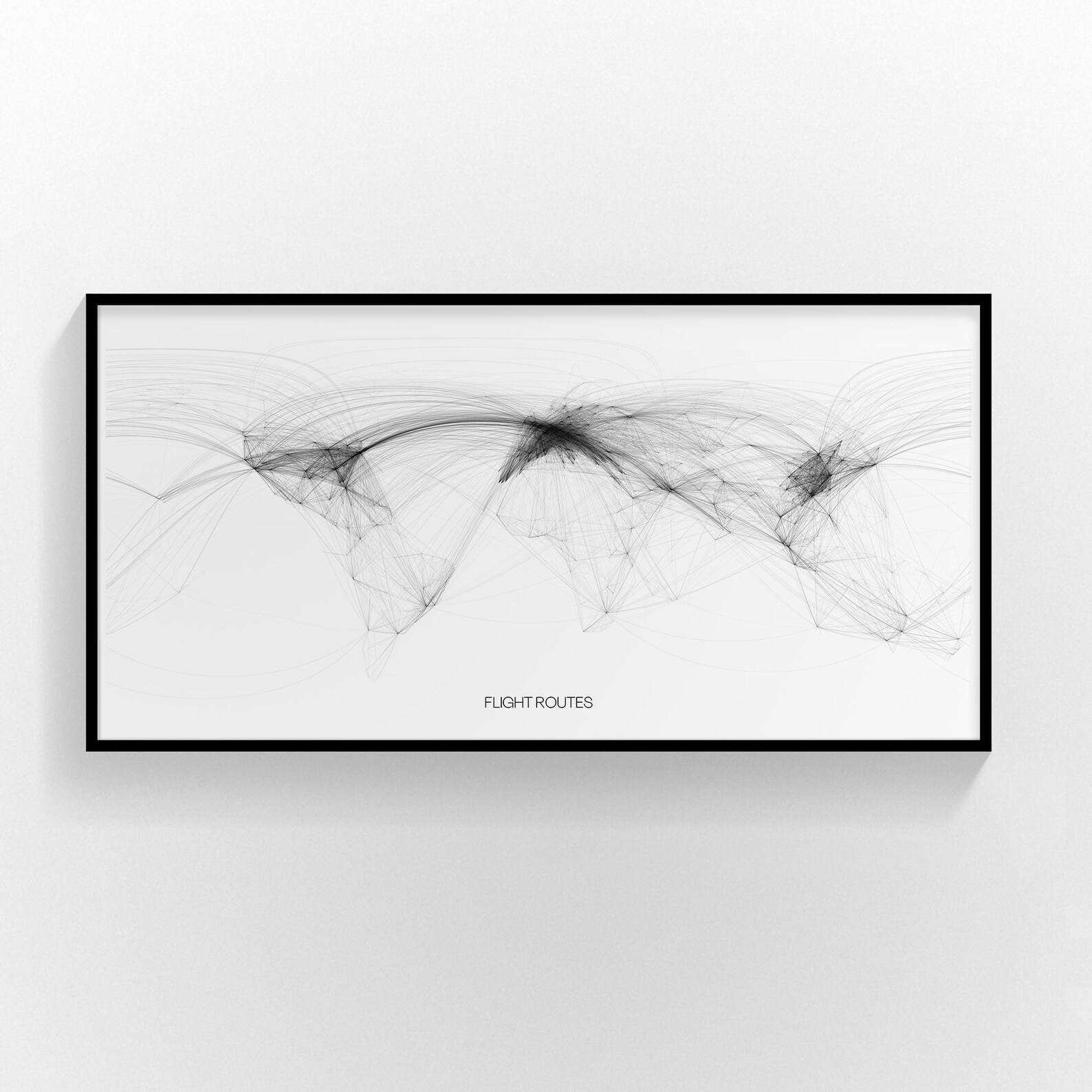 Map of the World From Its Flight Routes - Etsy