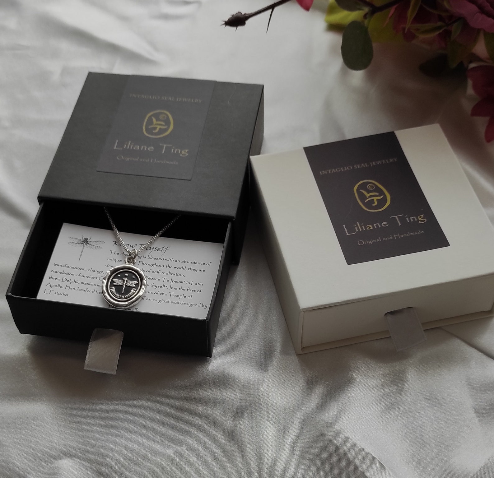 Spooky Ghost Wax Seal Necklace: Solid Silver Halloween Talisman ...