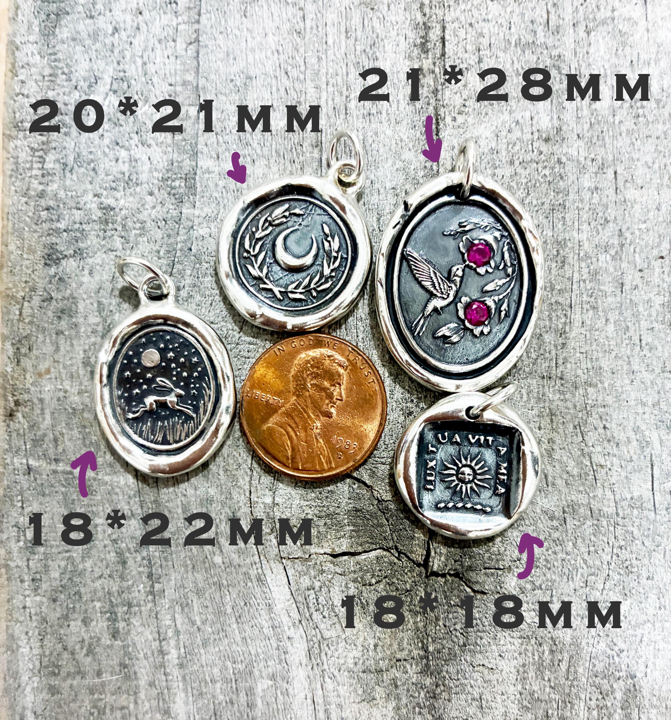 Spooky Ghost Wax Seal Necklace: Solid Silver Halloween Talisman ...