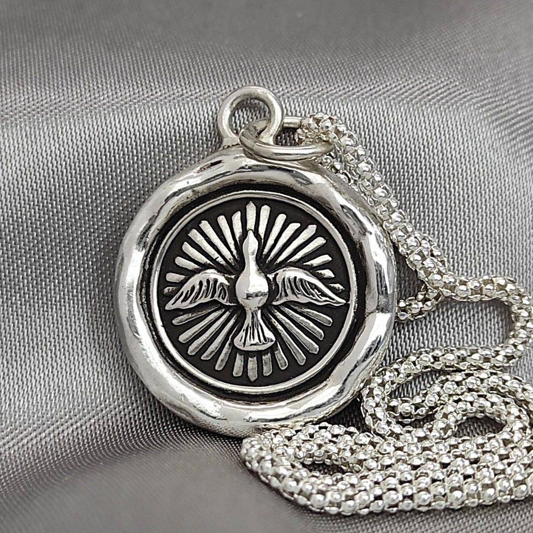 Bird Wax Seal Necklace: Solid Silver Talisman, Liliane Ting Design - Etsy
