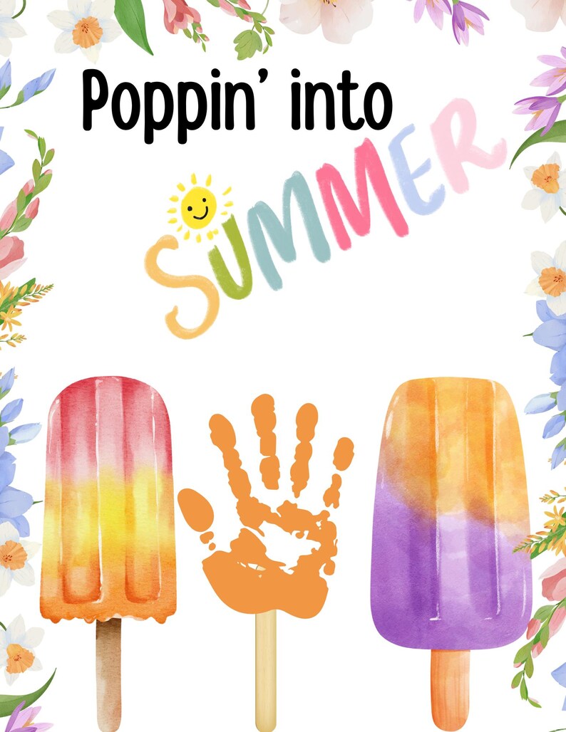 Popping Into Summer Daycare Craft for Infants and Crawlers. Colorful ...