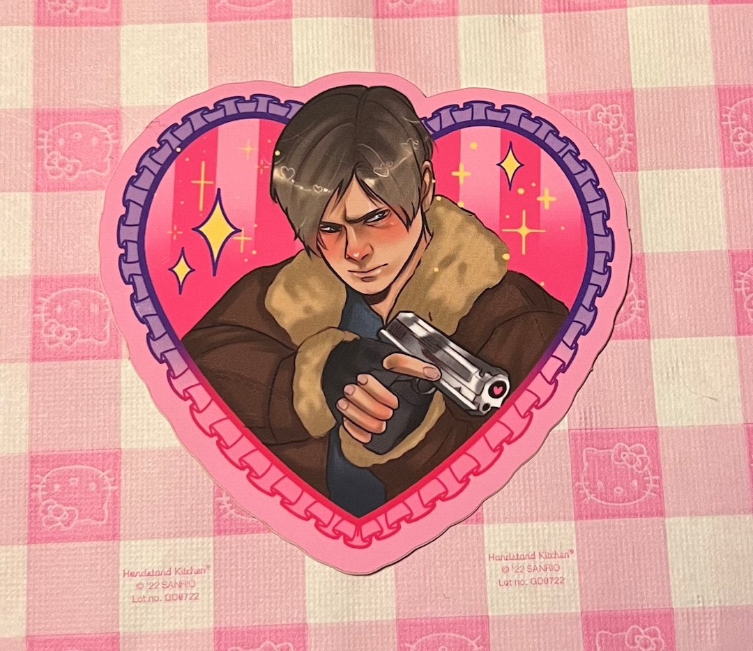 Frilly Heart Leon Sticker - Etsy