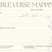 Printable Bible Study Verse Mapping Worksheet Tool, Bible Note Taking ...