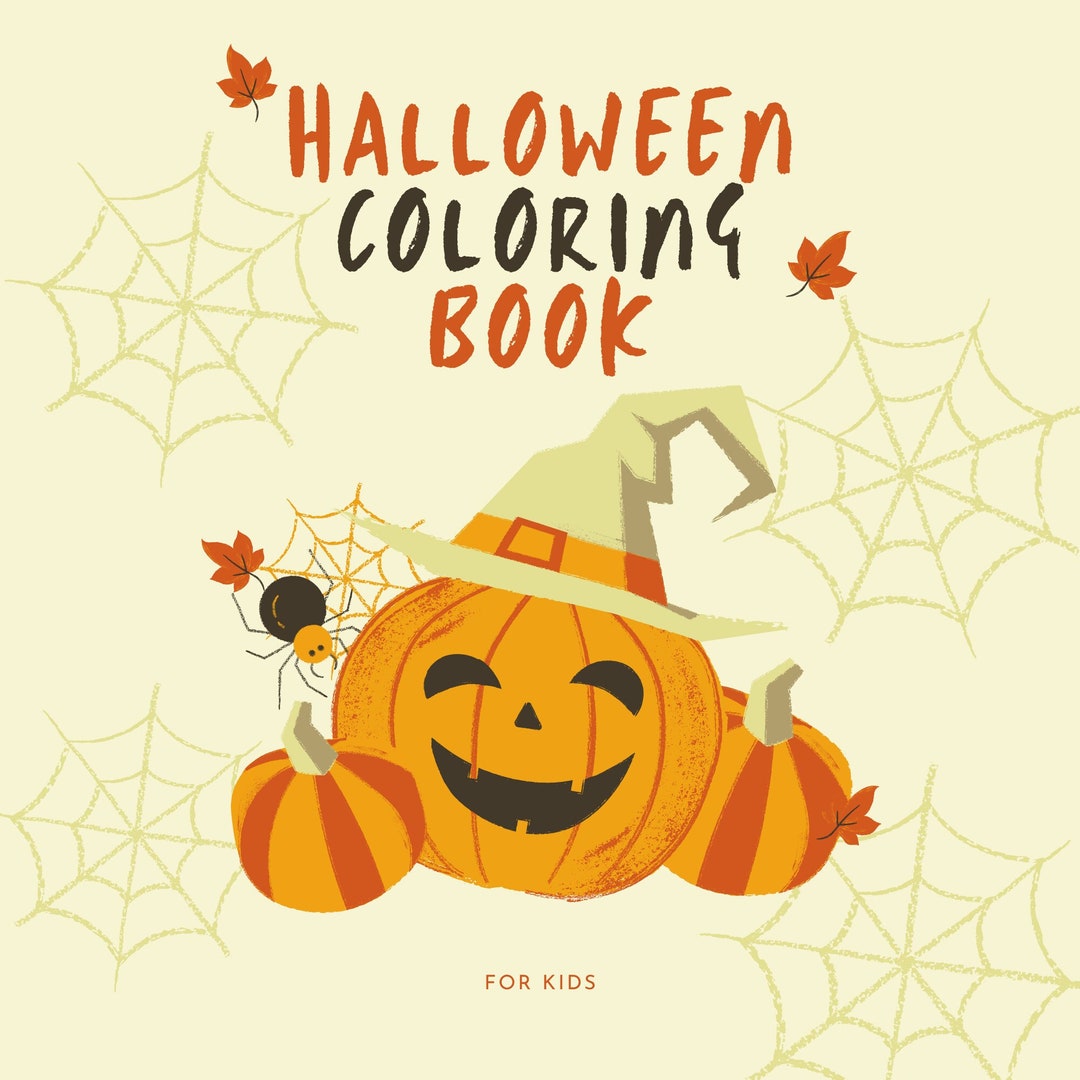 Halloween Coloring Book Printable PDF - Etsy