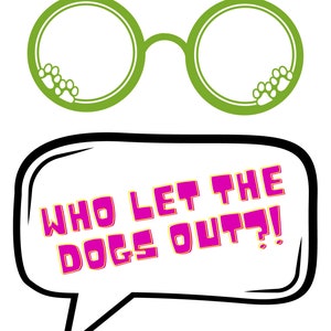 Printable Dog Birthday Party 22 Photo Booth Props - Dog Birthday Party ...