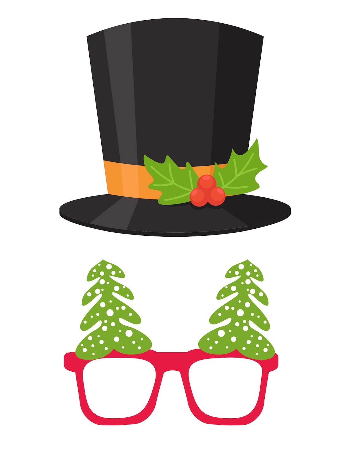 Printable Christmas Photo Booth Props - Christmas Party Props -xmas ...