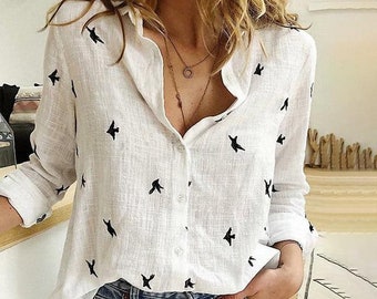 Horse. Print Blouse Women | Etsy