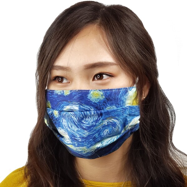 Van Gogh Starry Night Face Mask - Etsy