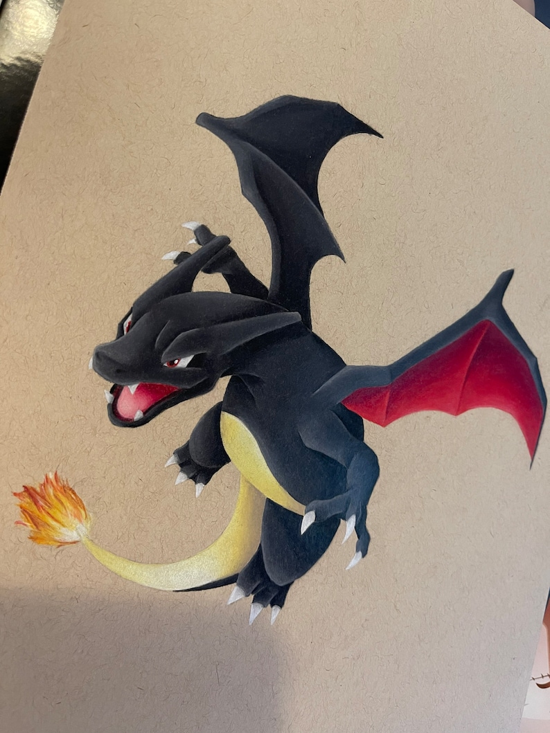 Charizard Shiny Pokemon Art - Etsy