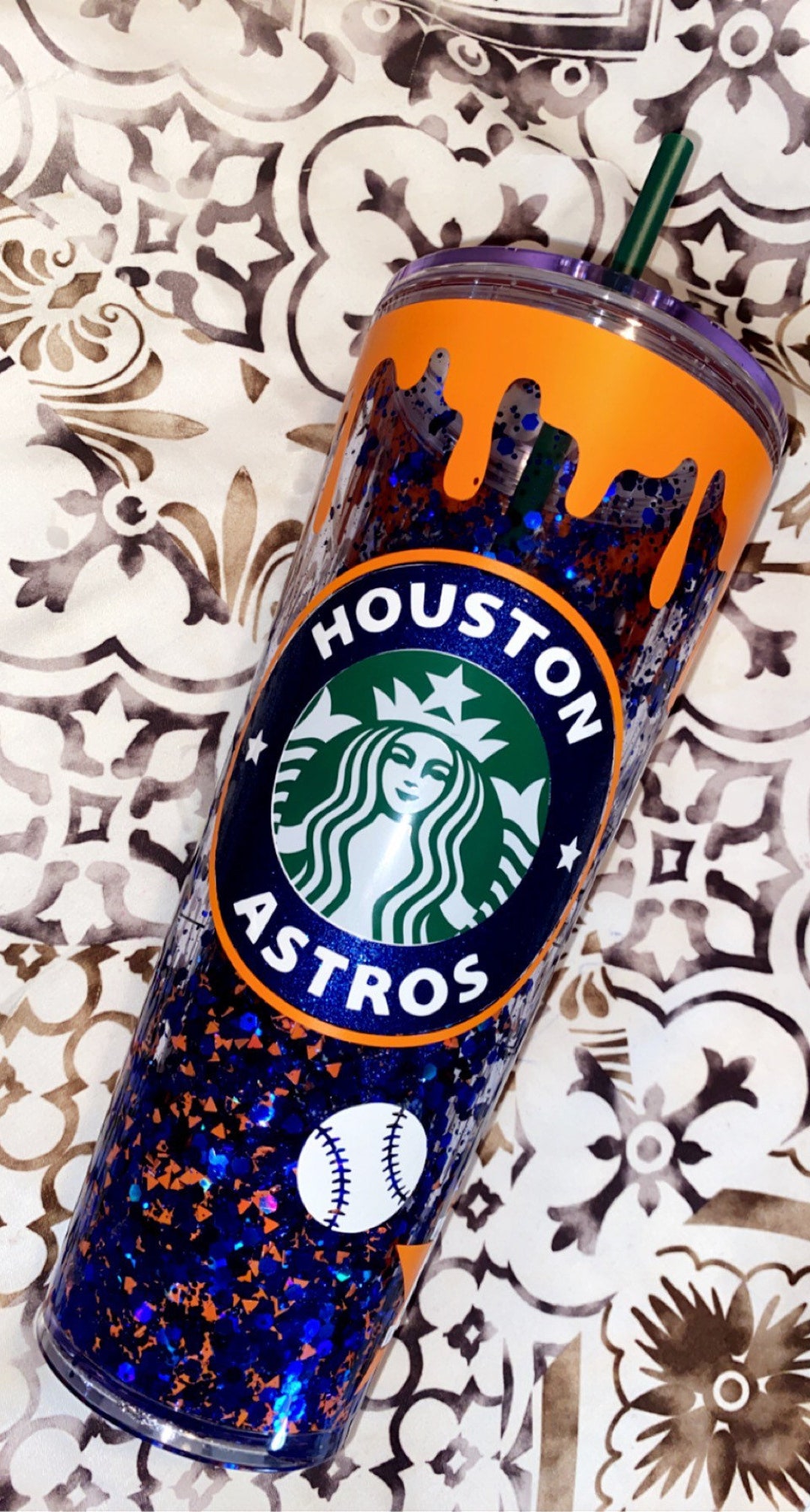 Houston Astros Snow Globe Tumbler - Bling Top Available Separately …cup ...
