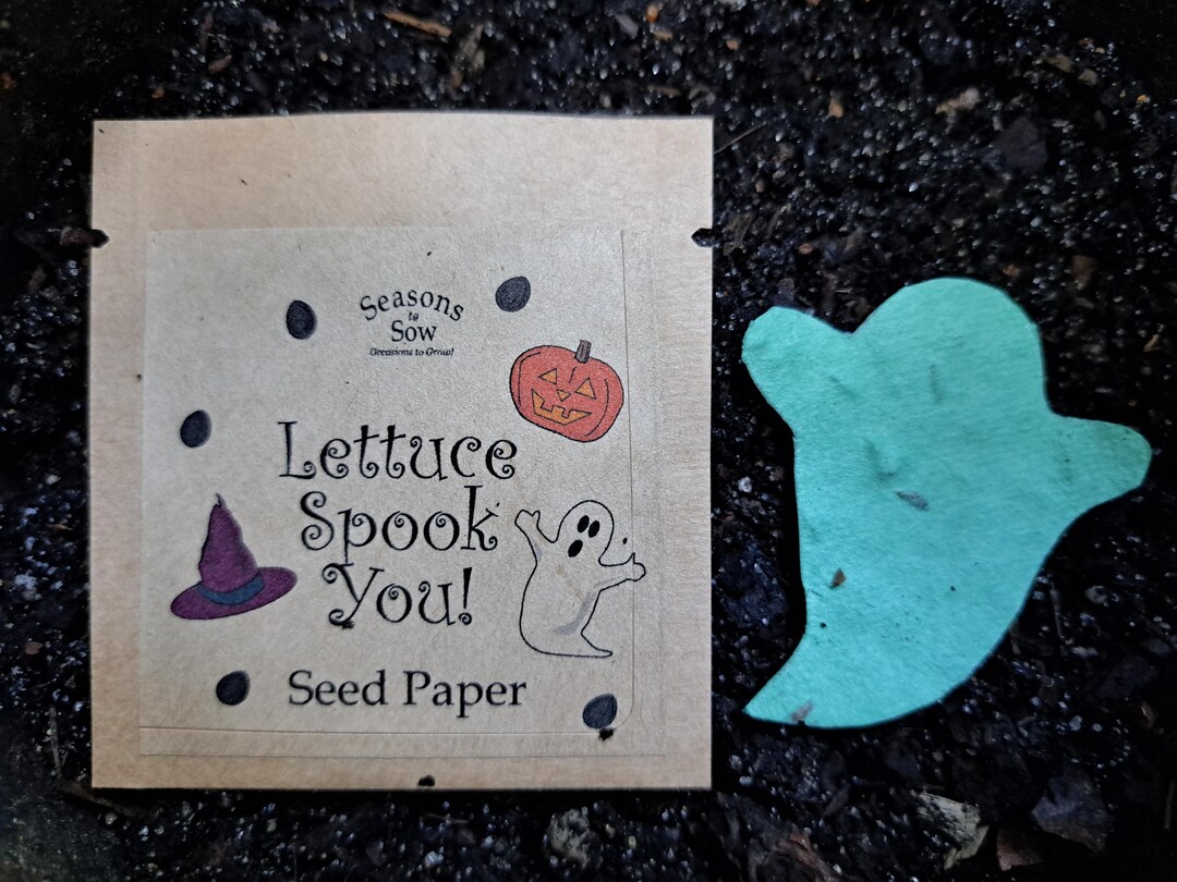 Trick or Treat Seed Paper, Lettuce Spook You, Perfect for Candy ...