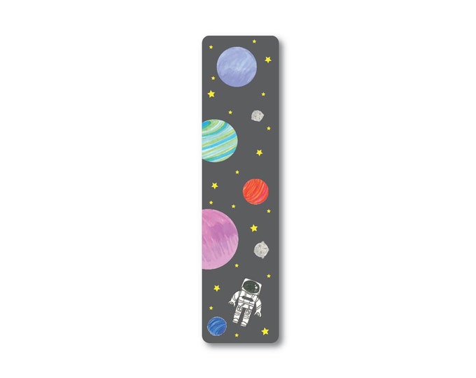 Planets in Space Bookmark Illustrated Bookmark Comets Planets Astronaut ...