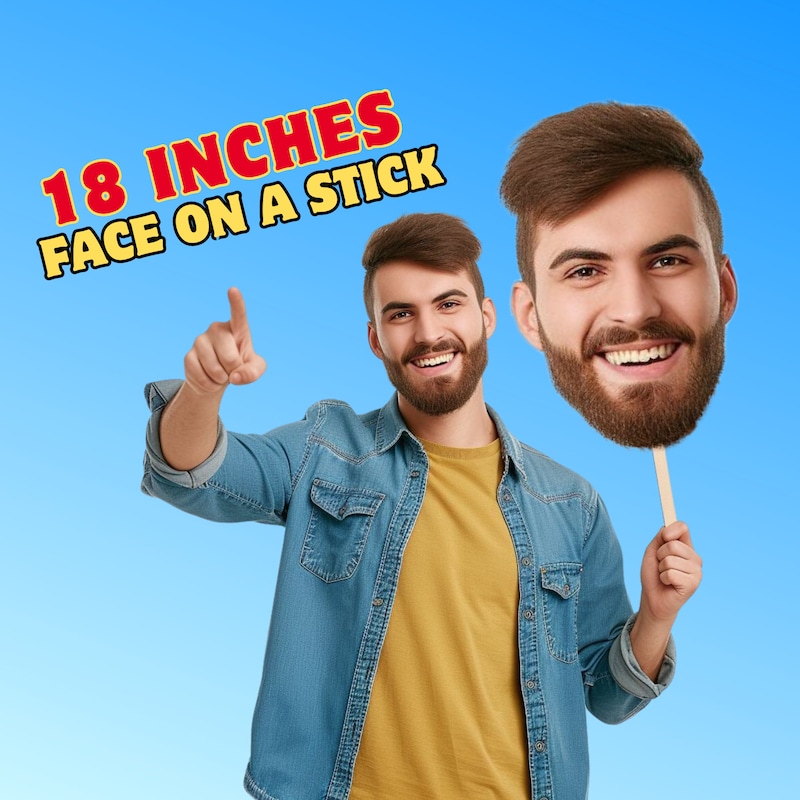 Big Head on a Stick - Etsy