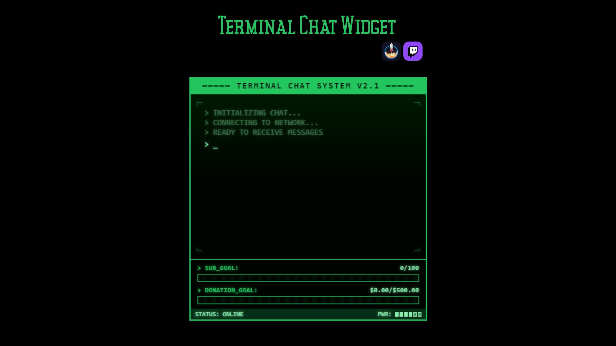 Terminal Hacker Twitch Chat Widget: Retro Stream Overlay for ...