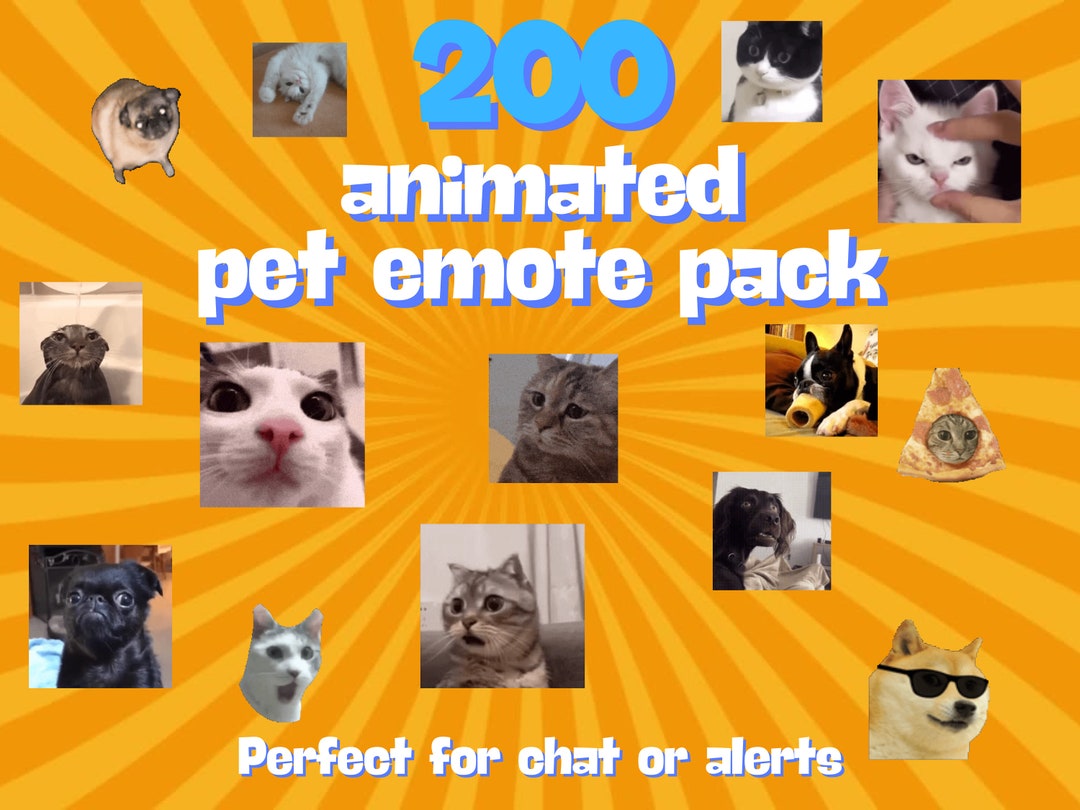 200 Cat Dog Meme Animated Emote Pack for Youtube, Twitch, Discord ...