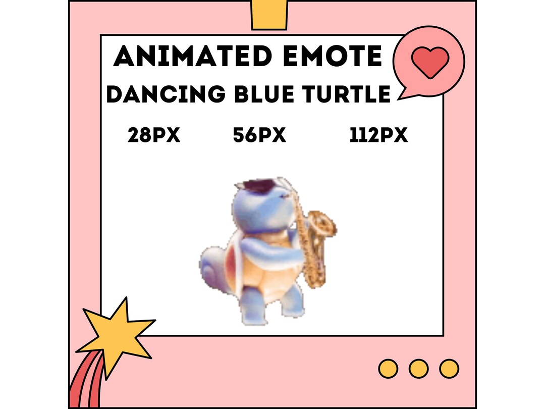 Twitch Chat Animated Dancing Blue Turtle Epic Saxophone Sax, Discord ...
