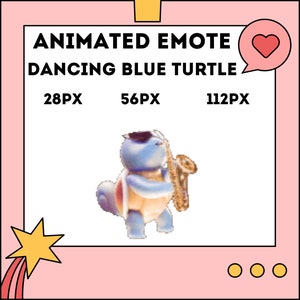 Twitch Chat Animated Dancing Blue Turtle Epic Saxophone Sax, Discord ...
