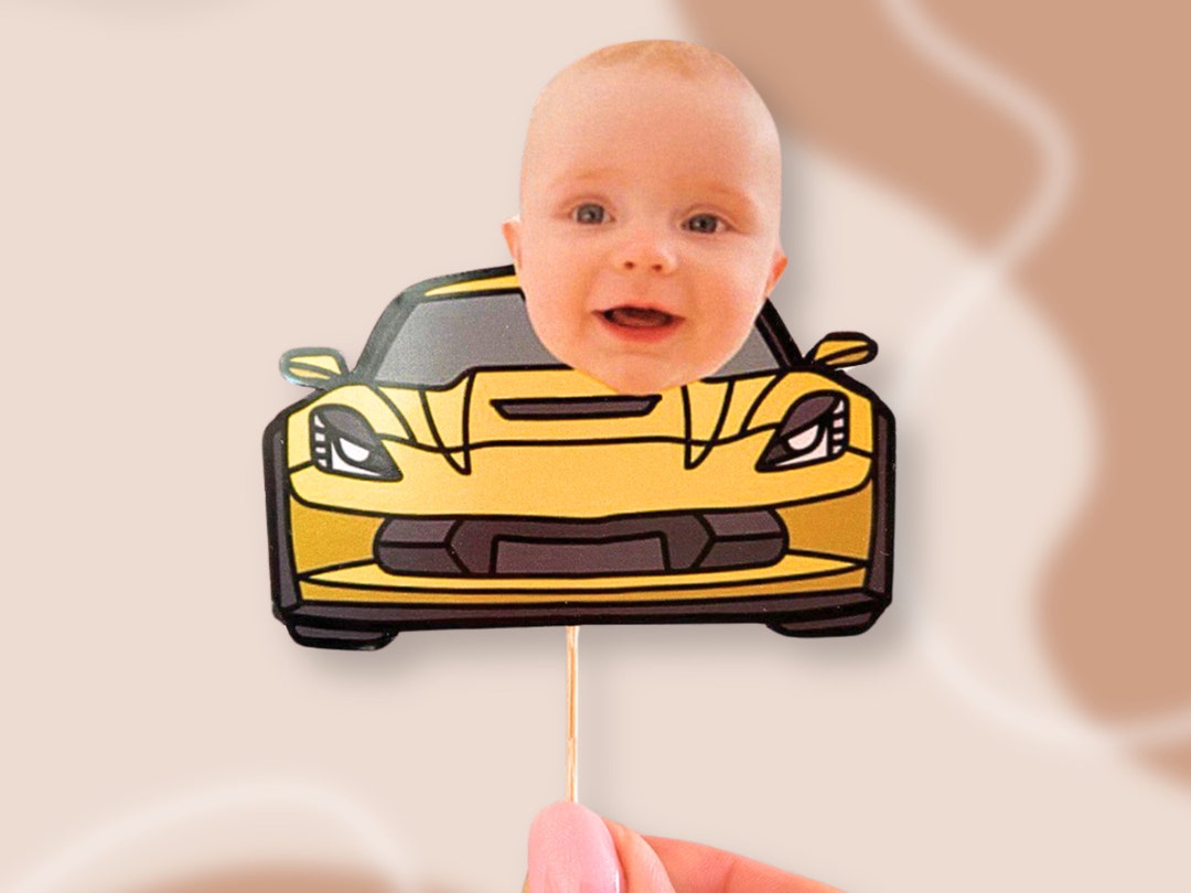 Formula One Toppers Face Racing Car Party Car Cupcake Topper Custom ...