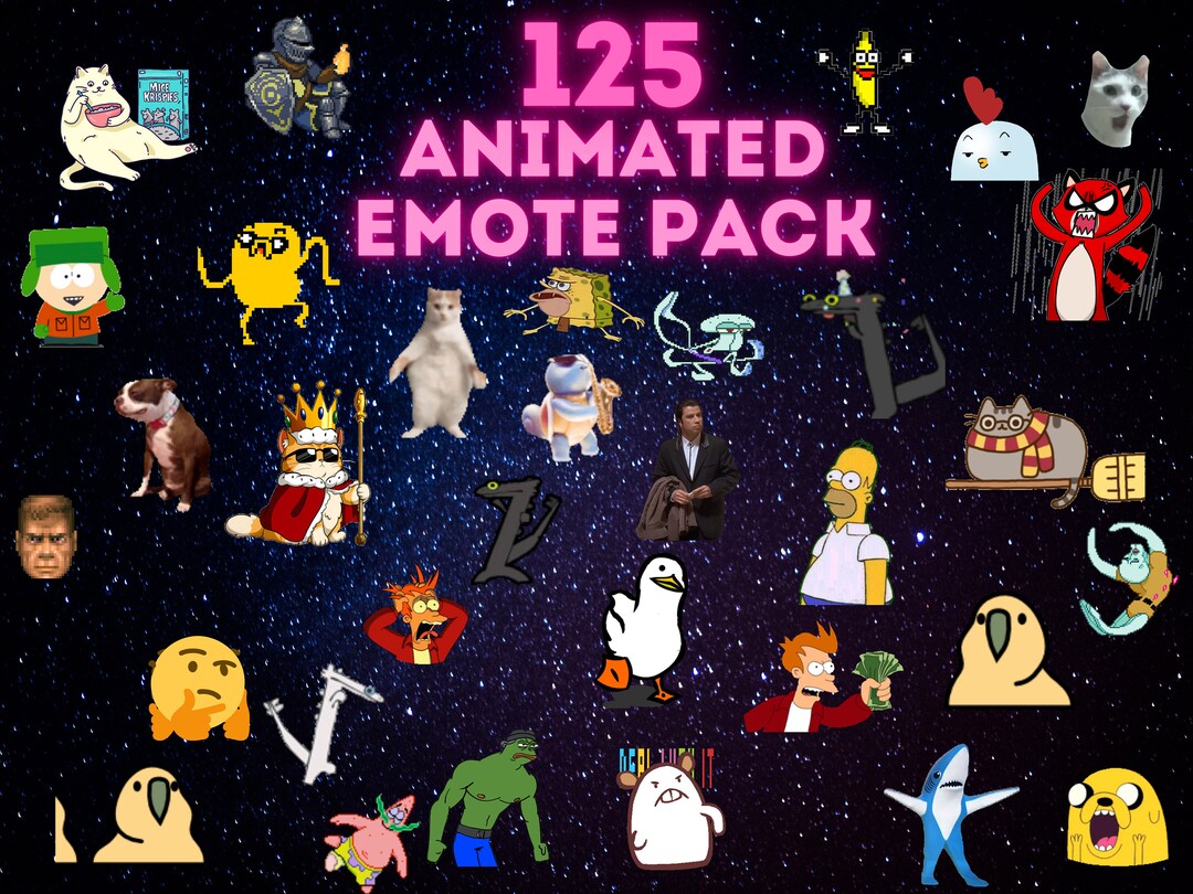 125 Meme Animated Emote Pack for Youtube, Twitch, Discord, Tiktok ...