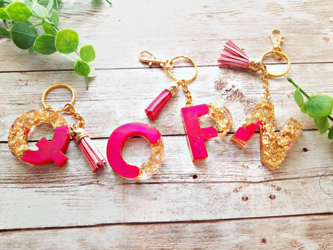 Name Key Chain, Letter Key Chains, Custom Key, Gift for Her - Etsy