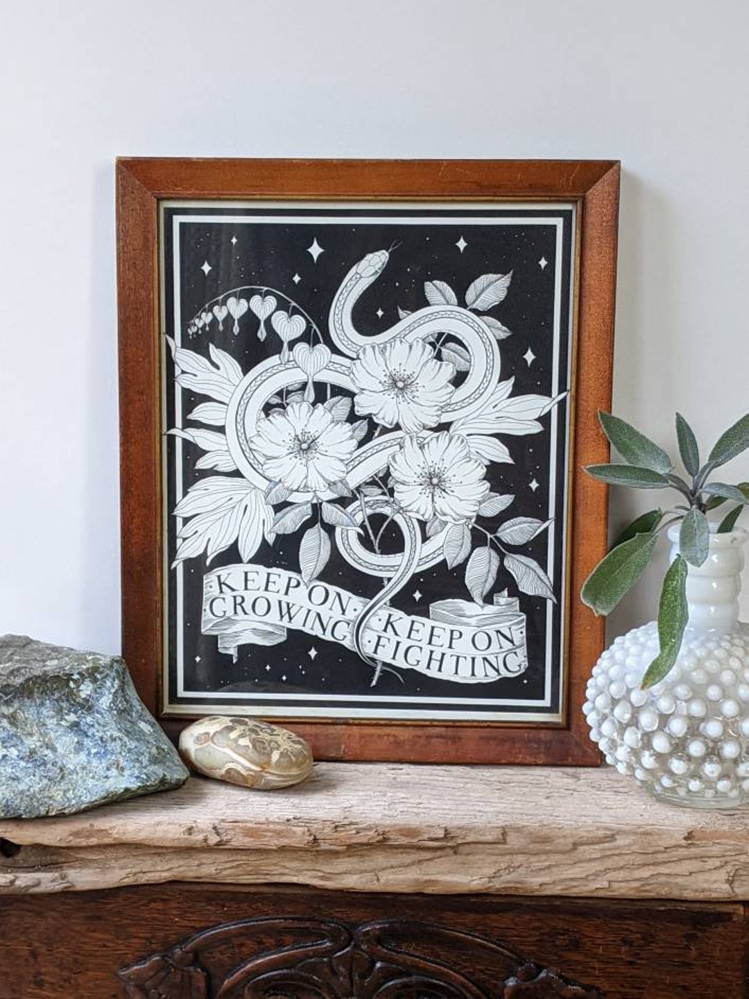 Keep on Growing, Keep on Fighting 8" X 10" Art Print - Etsy