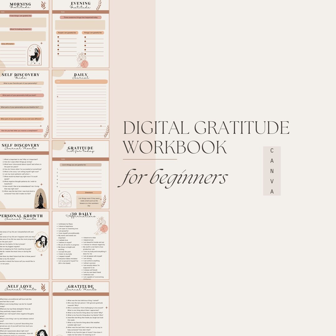 Digital Beginners Gratitude & Motivational Journal, Positive ...