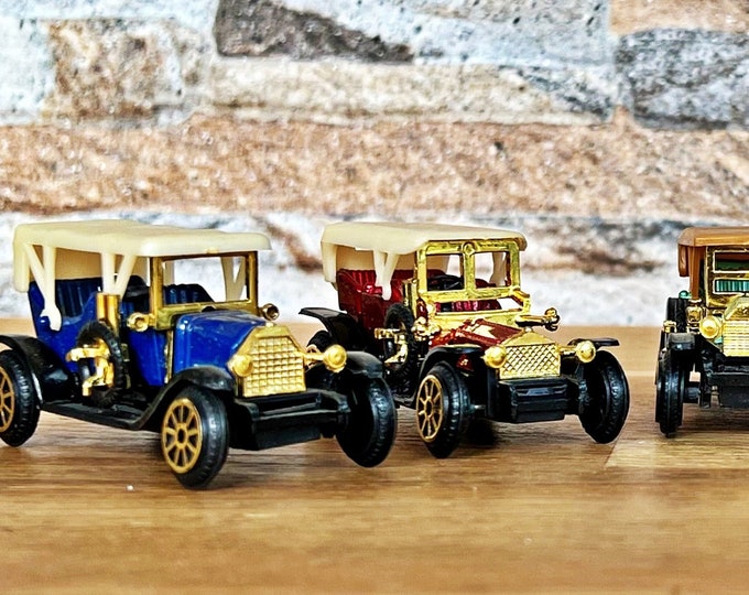 Set of Vintage Car Miniatures, Model Car, Set of 6 Vintage Diecast Car ...