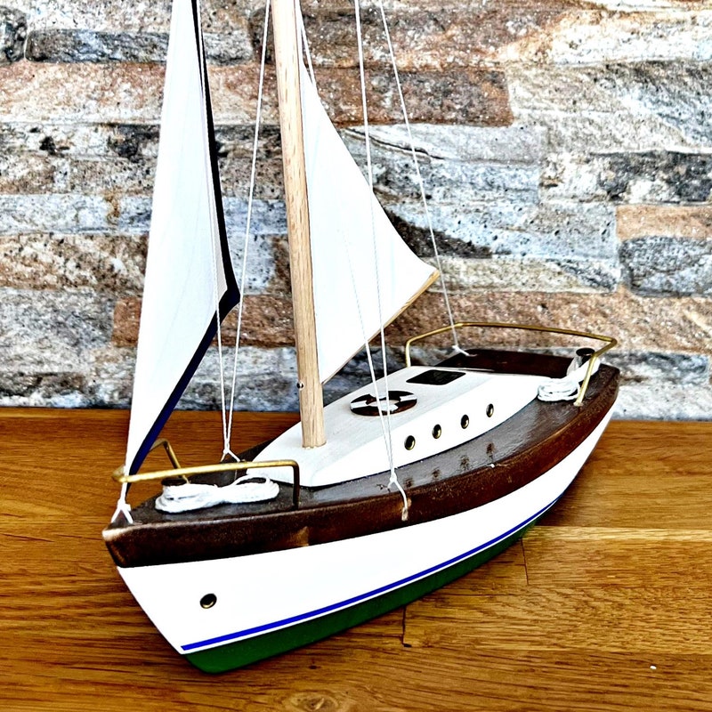 Wooden Sailboats Decor Etsy