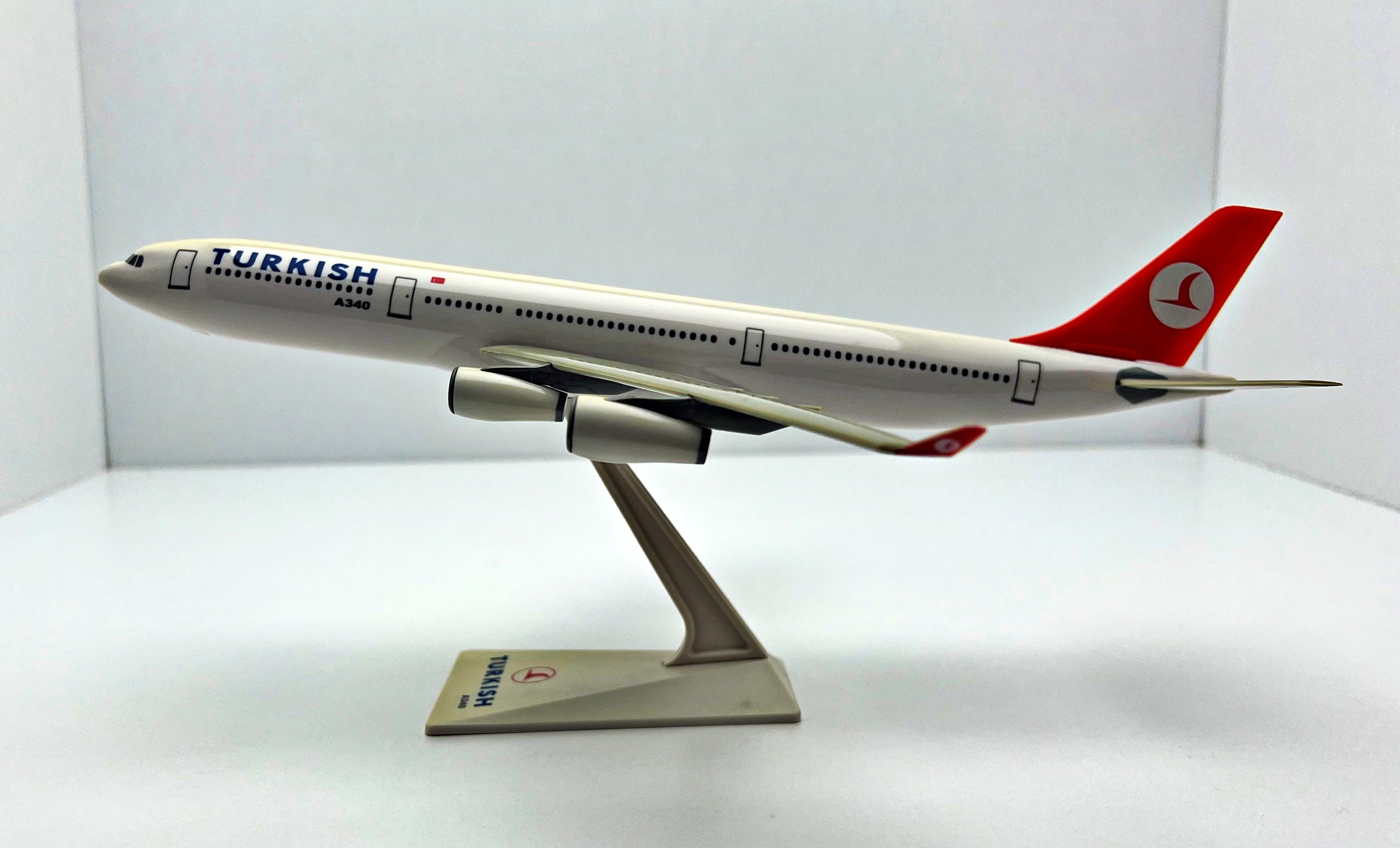 Vintage Model Airplane Airbus A340 THY Model Airplane 31 Cm - Etsy