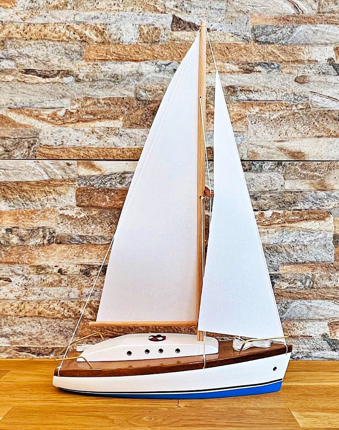 Handmade Wooden Model Ship, Model Sailing Boat, Sailboat Model, Wooden ...