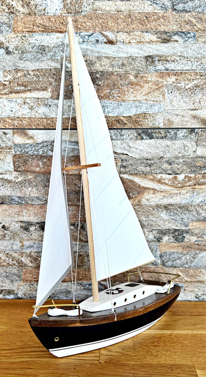 Handmade Wooden Ship, Model Sailing Boat, Sailboat Model, Wooden Boat ...