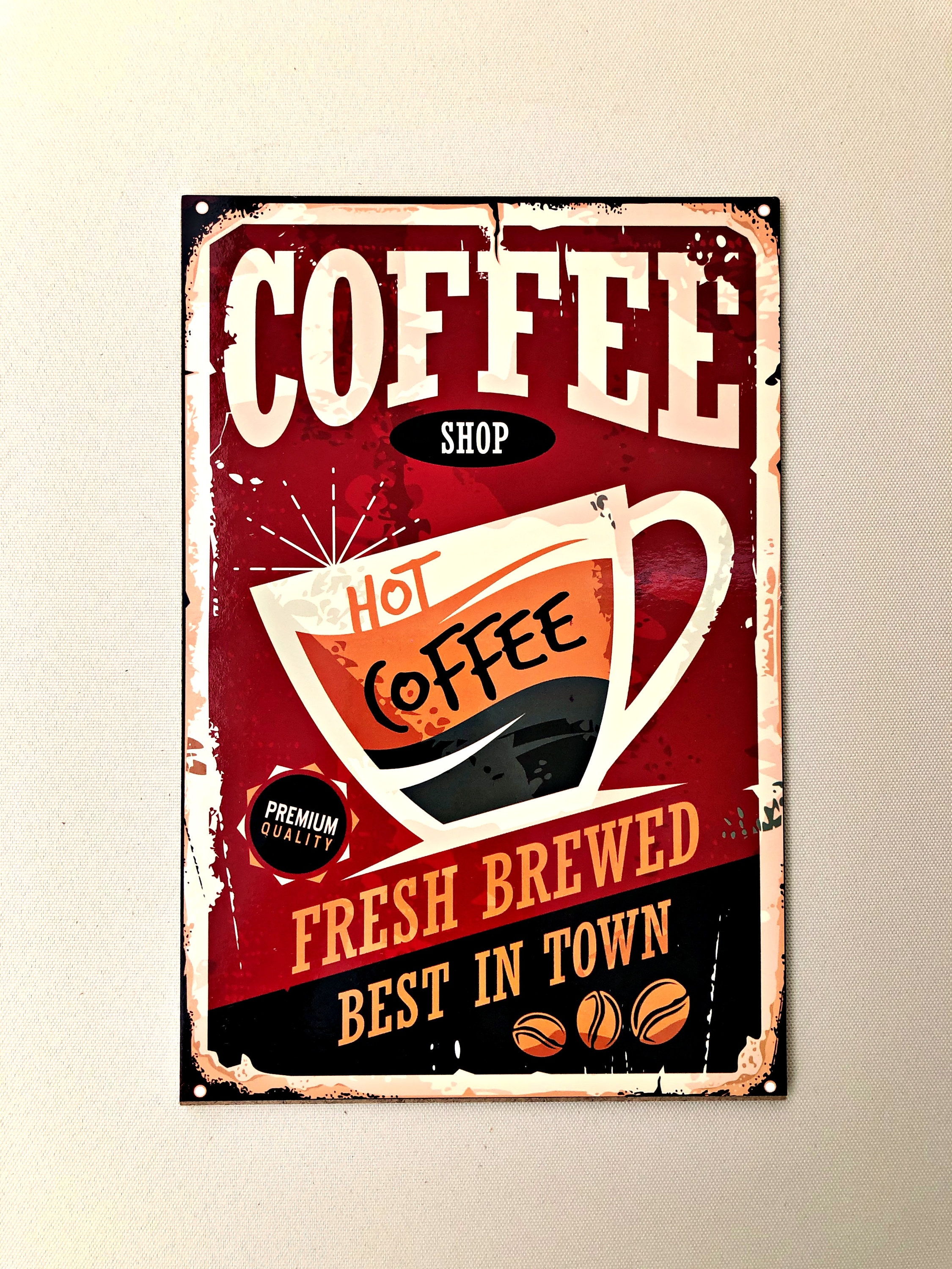 Vintage Poster Coffee Shop Poster Wooden Poster Best in - Etsy